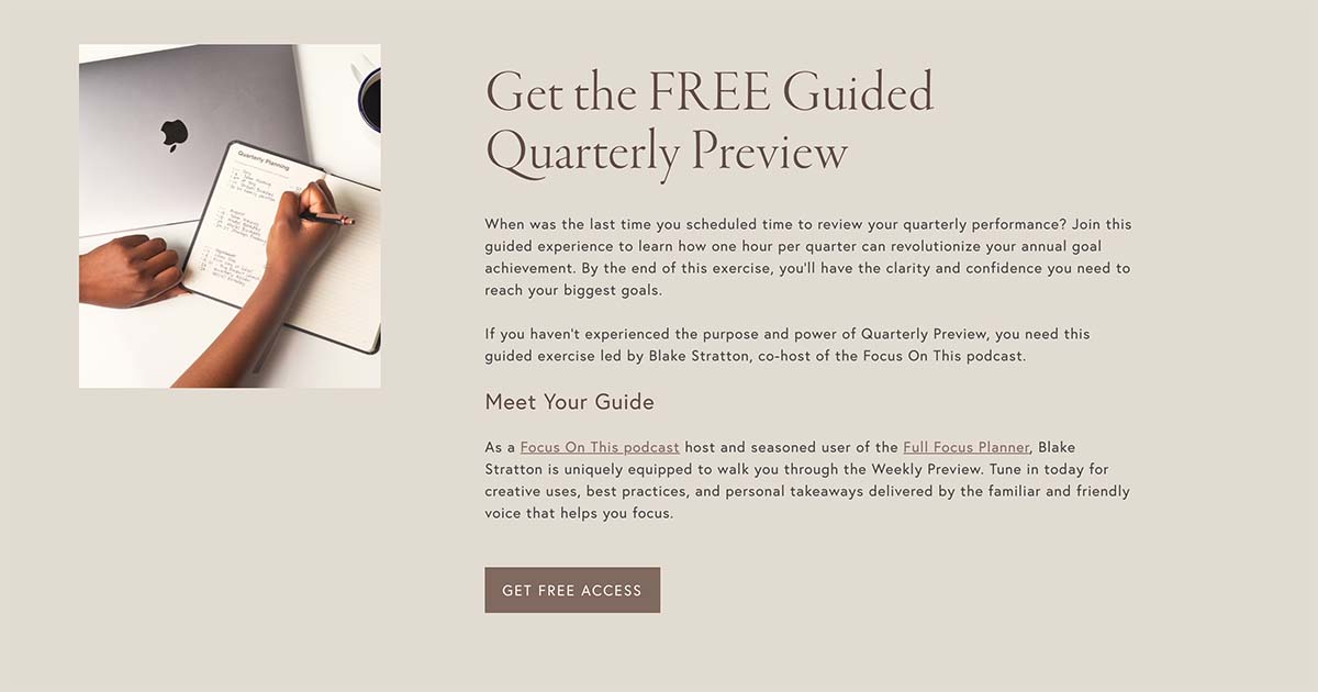 Guided Quarterly Preview | Full Focus